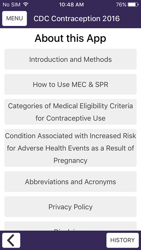Cdc Contraception App Recommendations For The Contraceptive Use Based